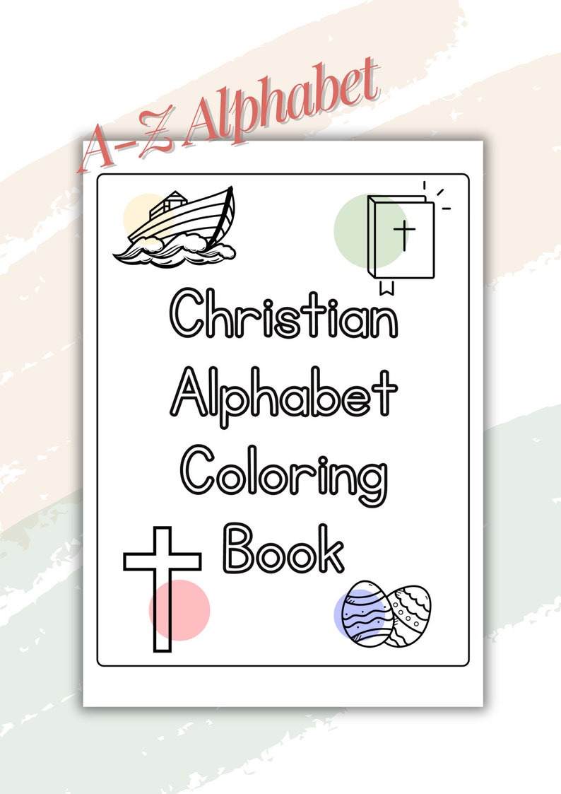 Christian Alphabet Coloring Pages, Preschool Printable (PDF) - Etsy