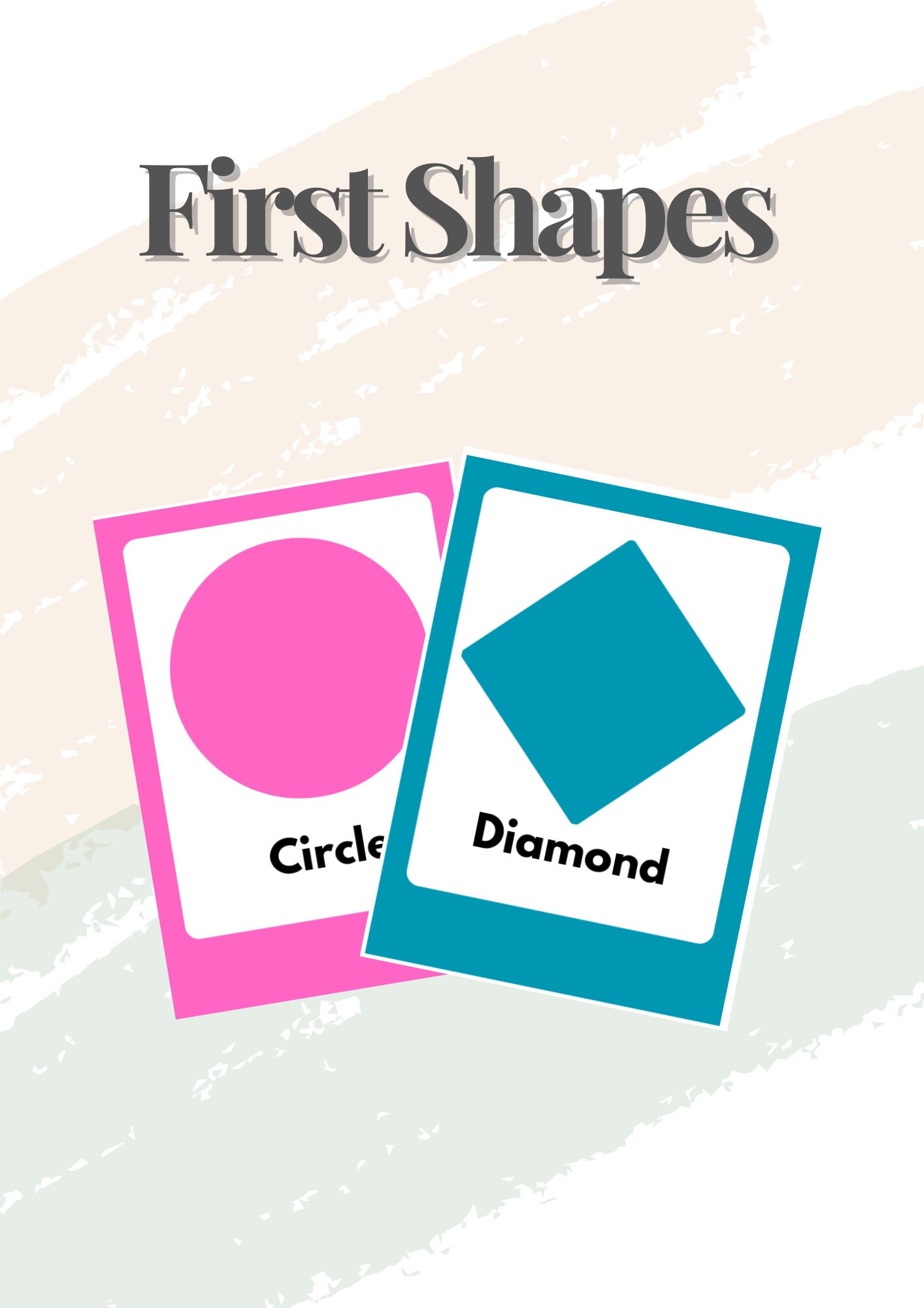 Rainbow Shapes Flash Cards, Preschool Materials, Homeschool Printables ...