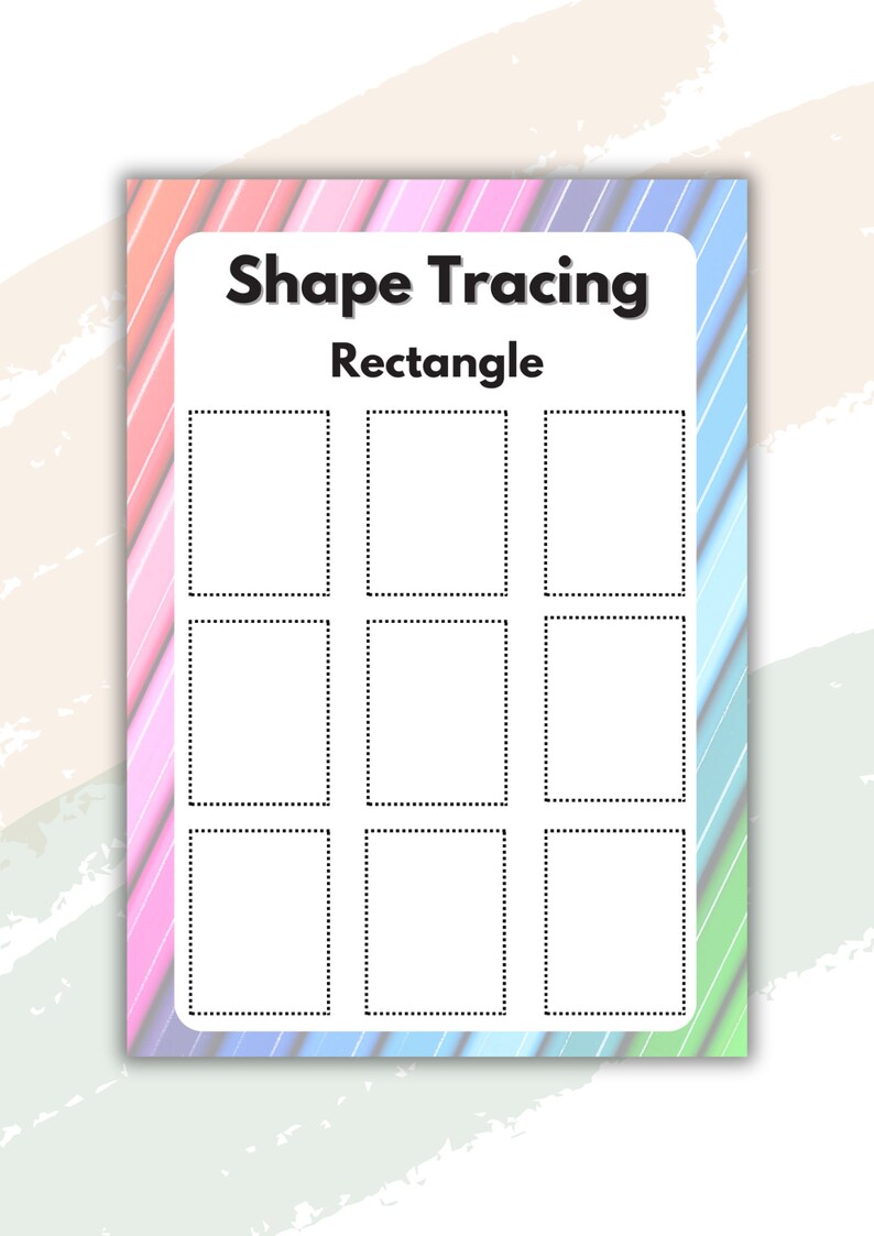 Preschool Shape Tracing, Basic Shape Tracing, Shape Tracing Worksheets ...