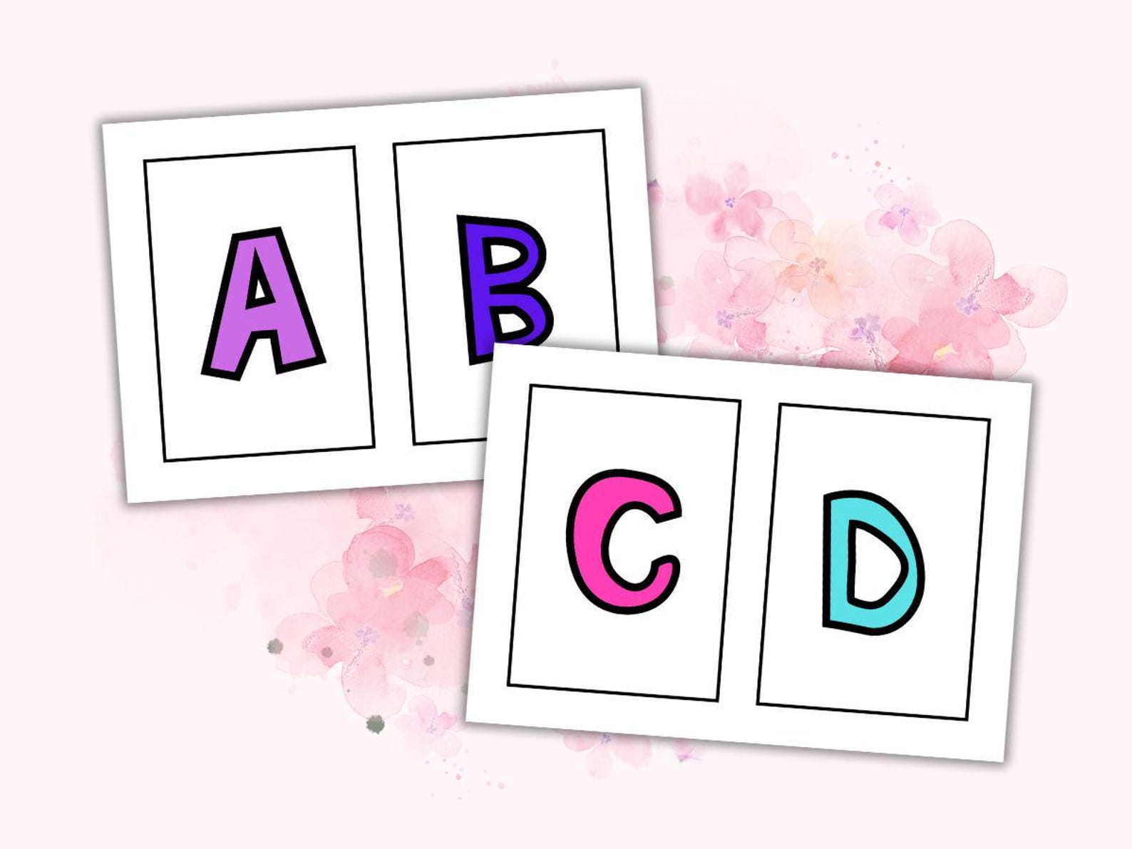 Printable Alphabet Flash Cards, Classroom Decor, Toddlers Preschool ...