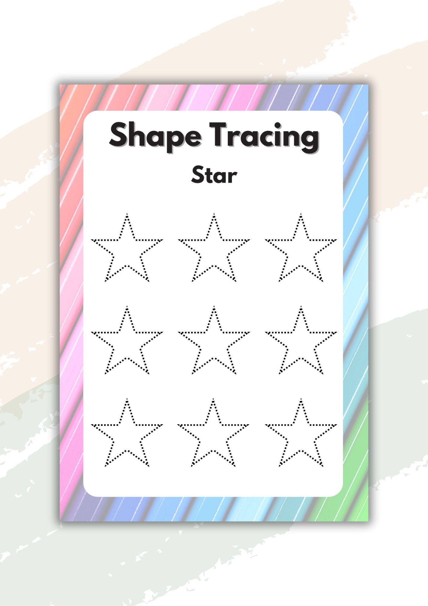 Preschool Shape Tracing, Basic Shape Tracing, Shape Tracing Worksheets ...