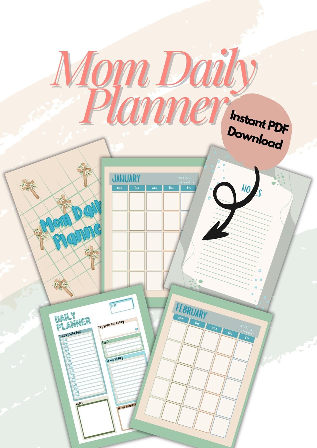 Mom Daily Planner Printable, Productivity Inserts (PDF Pattern) - Etsy