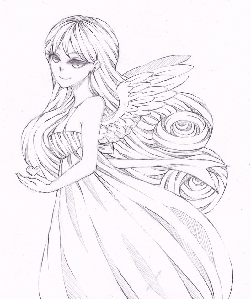 Anime Outline Angel