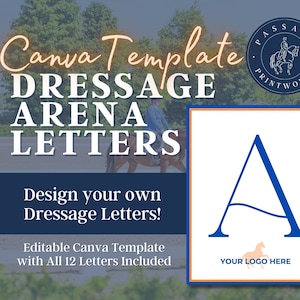 Dressage Arena Letters Canva Template - 20x40 and 20x60 - Etsy