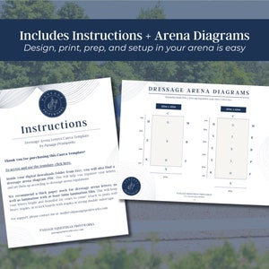 Dressage Arena Letters Canva Template - 20x40 and 20x60 - Etsy