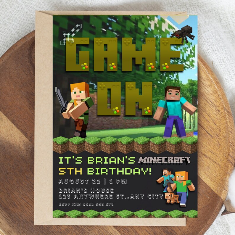 Popular Mining Birthday Invitations Instant Download & Canva ...