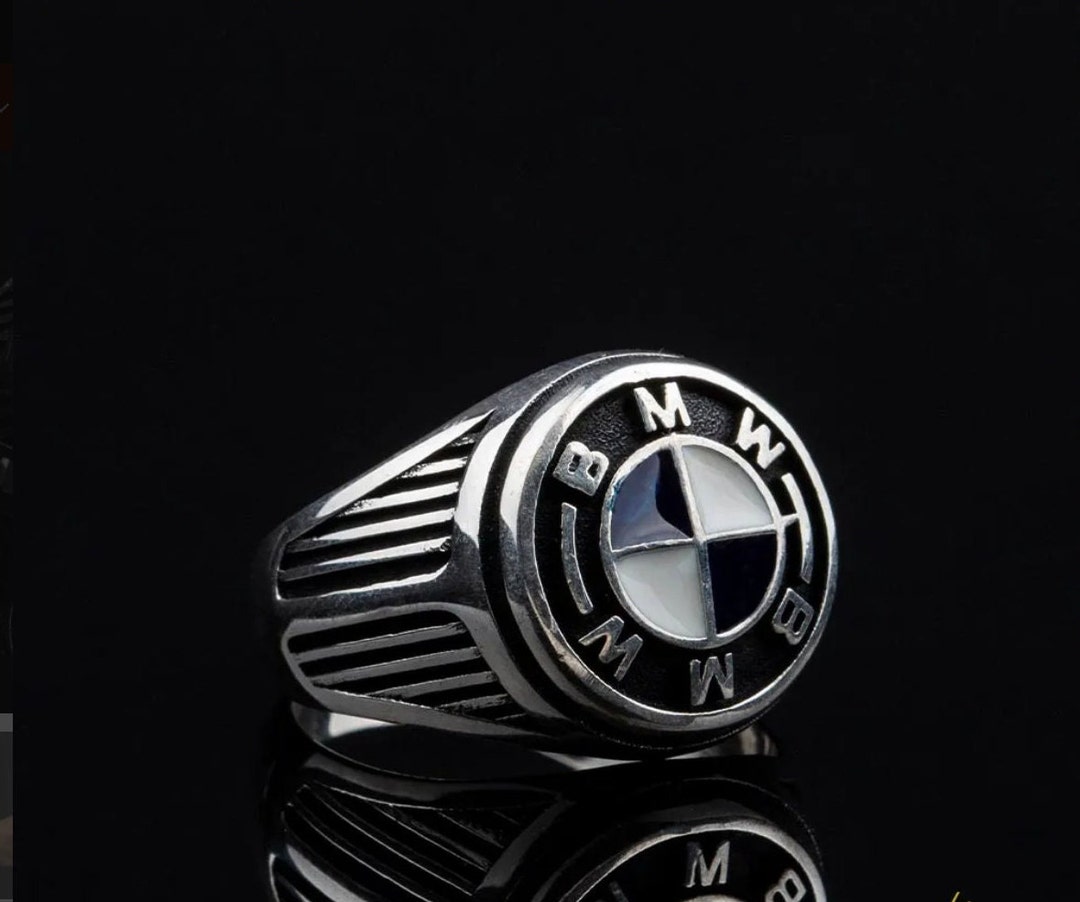 BMW Logo Luxury Silver Men's Ring, Passion for Speed, Car Lover Ring ...