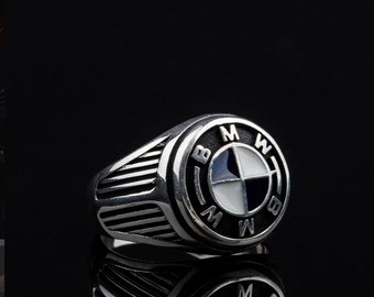 Mercedes Logo Luxury Silver Men's Ring, Passion for Speed, Car Lover ...