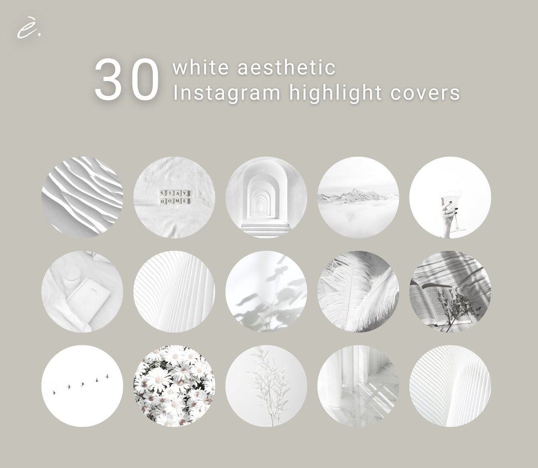 42 White Aesthetic Instagram Highlight Covers. Instant Download Files ...