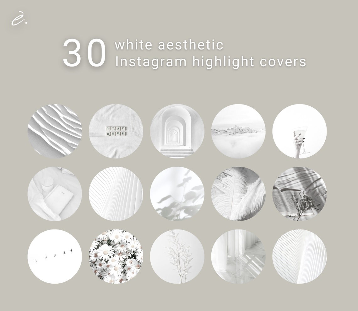 42 White Aesthetic Instagram Highlight Covers. Instant Download Files ...