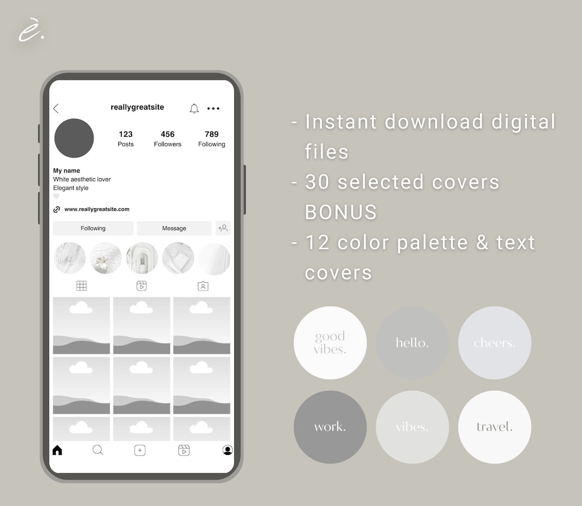 42 White Aesthetic Instagram Highlight Covers. Instant Download Files ...