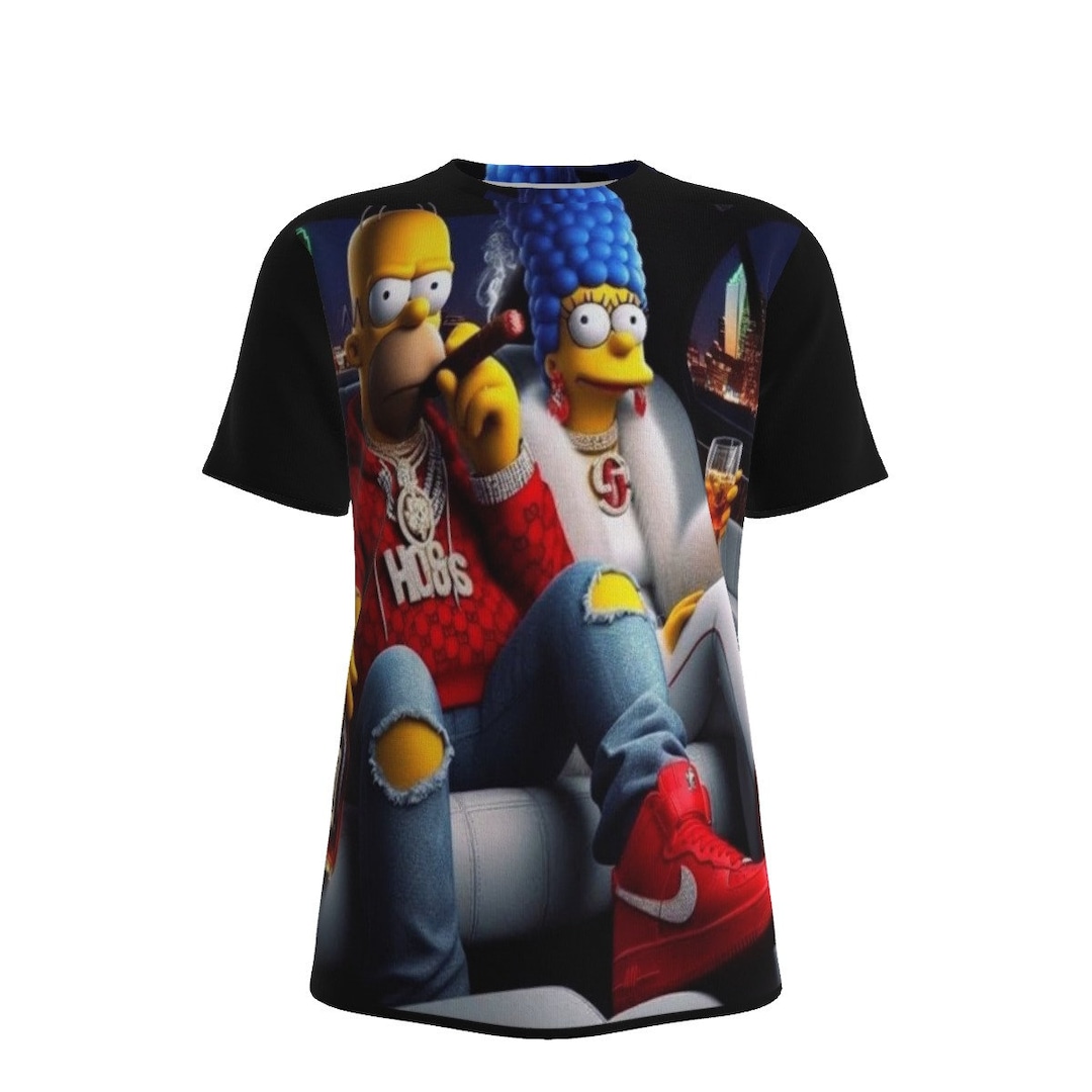 Gangsta Homer and Marge Simpson All-over Print T-shirt - Etsy