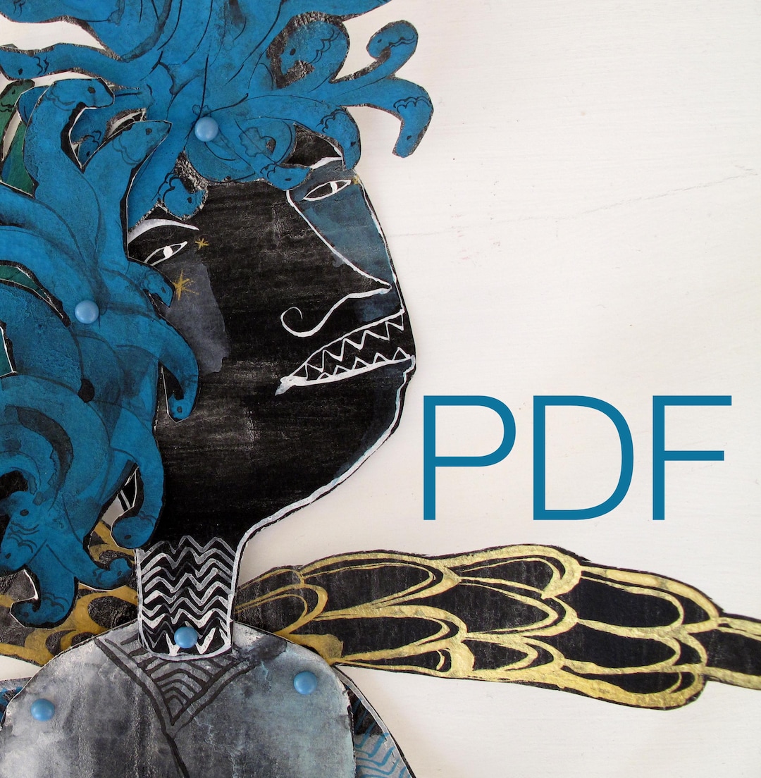 Medusa DIY Articulated Paper Doll PDF / Hinged Beasts Series - Etsy