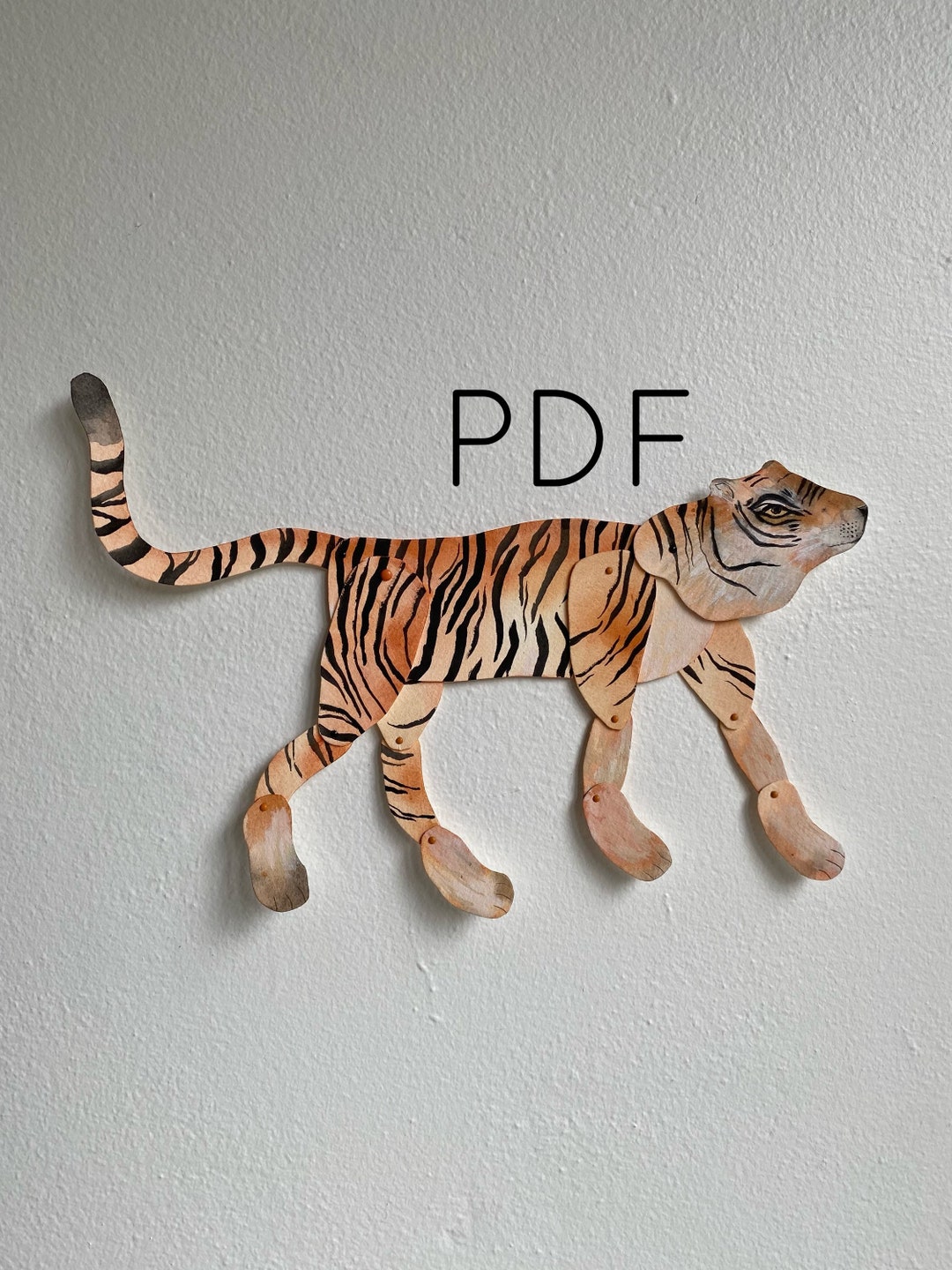 PDF Proud Tiger / Articulated DIY Kit - Etsy
