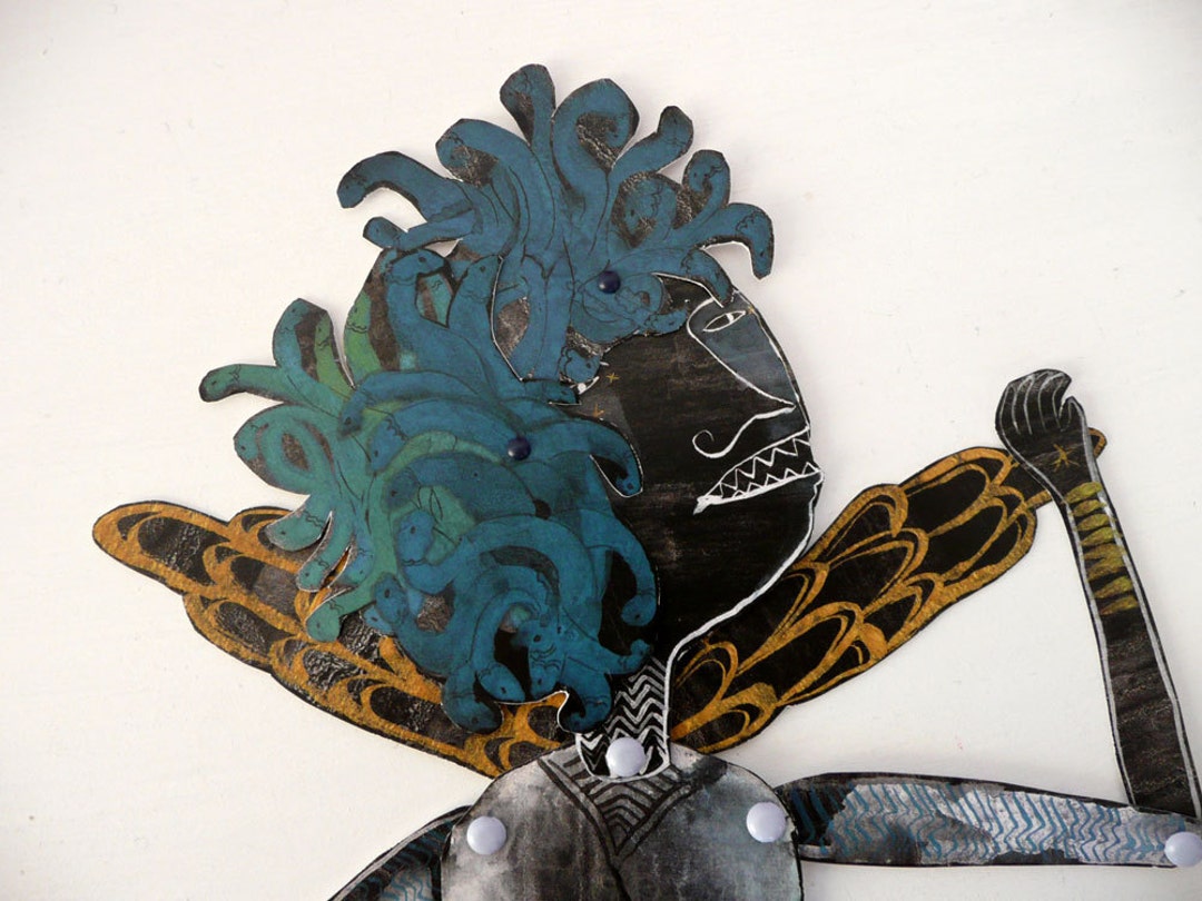 Medusa DIY Articulated Paper Doll PDF / Hinged Beasts Series - Etsy