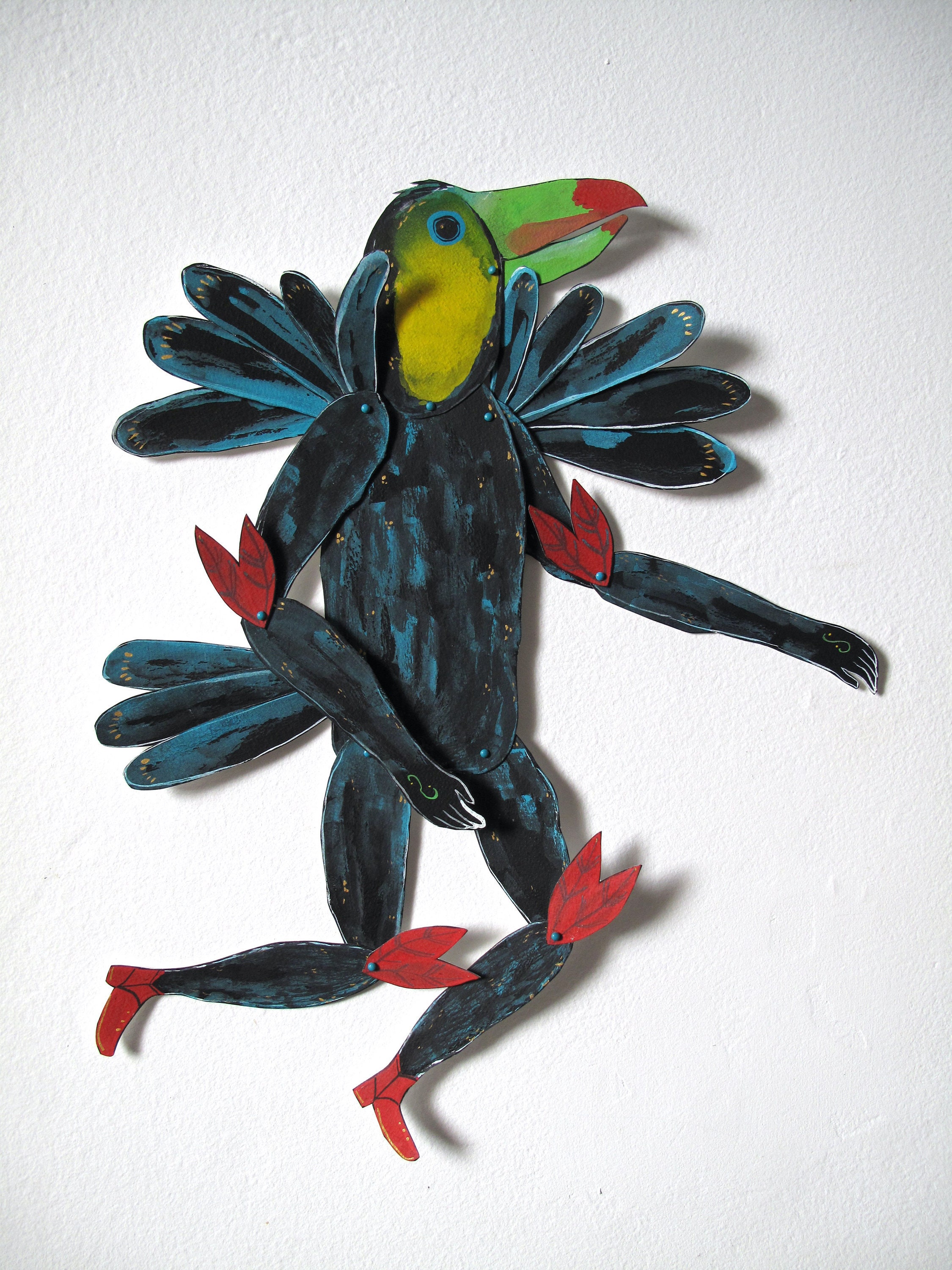 PDF Toucan Man Articulated Paper Doll / Hinged Beasts Series | Etsy