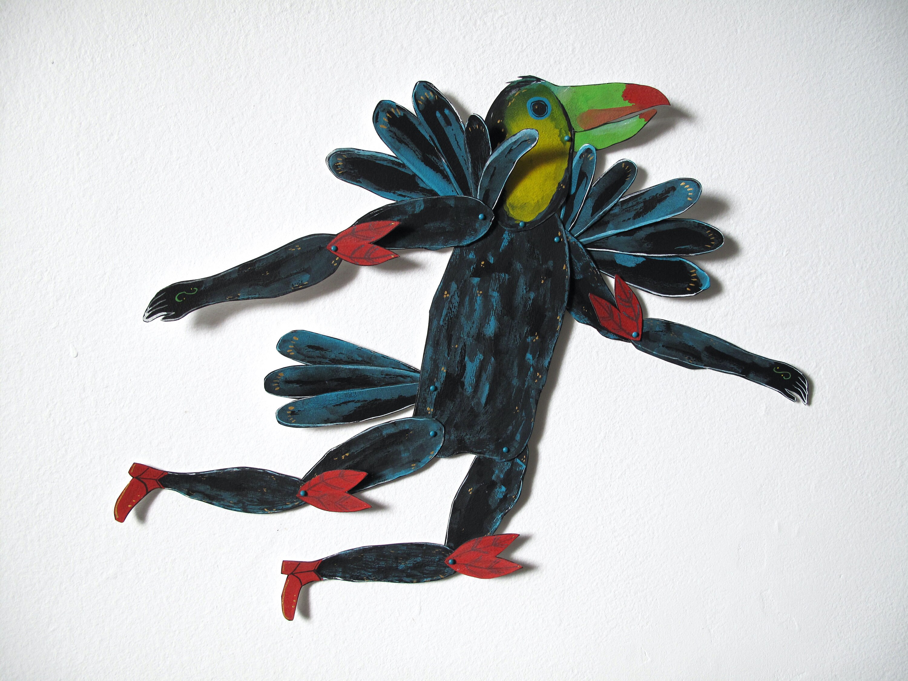 PDF Toucan Man Articulated Paper Doll / Hinged Beasts Series | Etsy