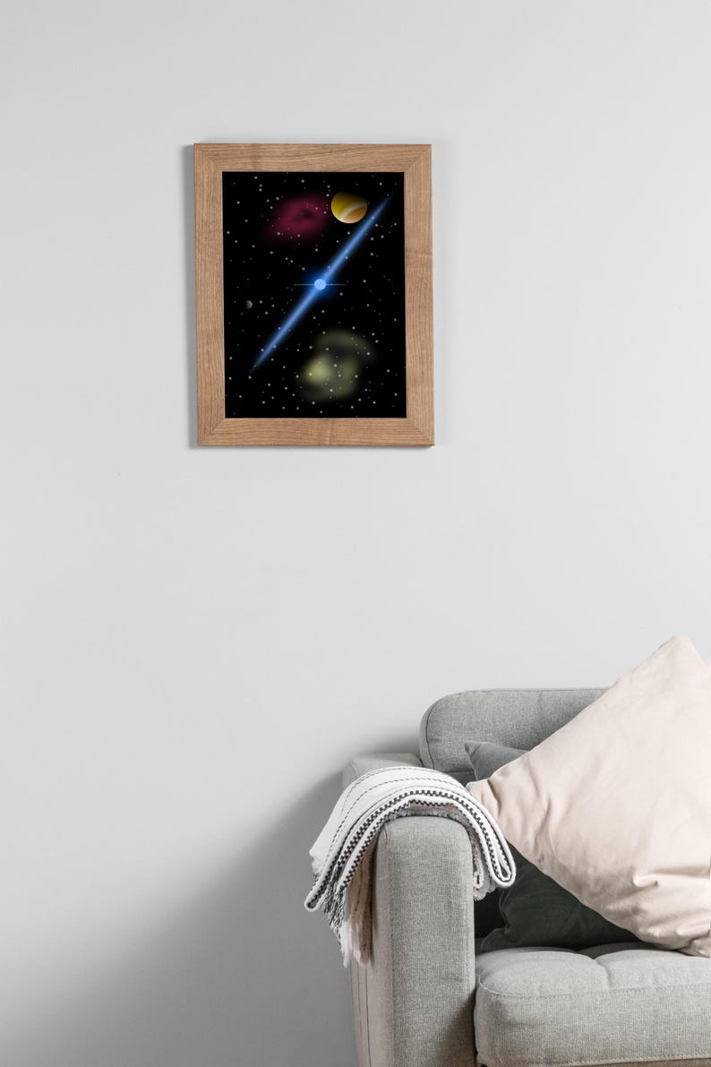 Cosmic Wall Printable Poster Decor – Neutron Star Print, Space Art ...