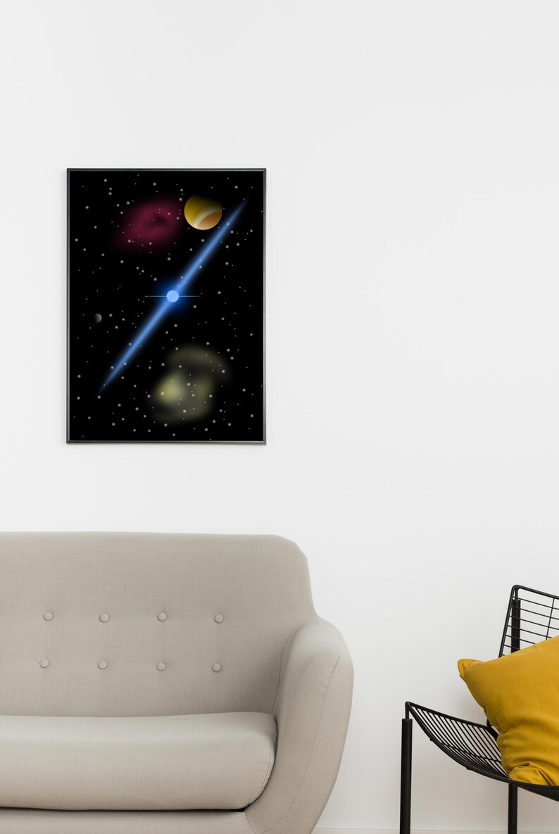 Cosmic Wall Printable Poster – Neutron Star Print, Space Art, Home ...