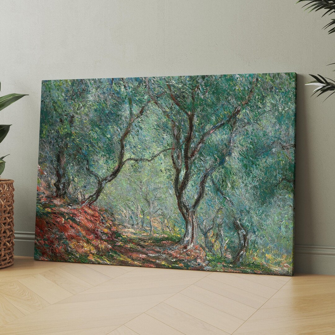 Olive Tree Wood in the Moreno Garden (1884) by Claude Monet | Canvas ...