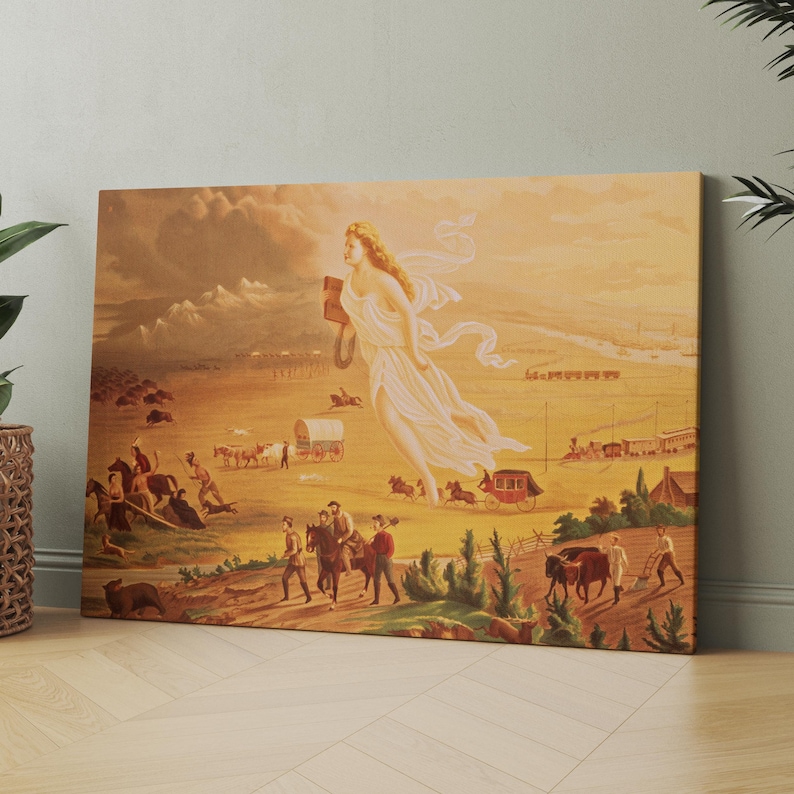Manifest Destiny American Progress by John Gast Canvas Wall Art Iconic ...