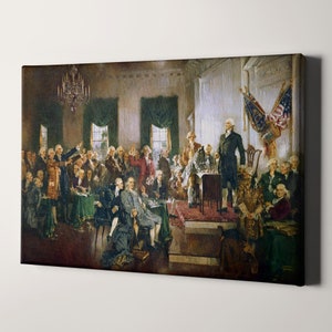 The Signing of the Constitution of the United States | Canvas Wall Art | Iconic Posters Prints ...