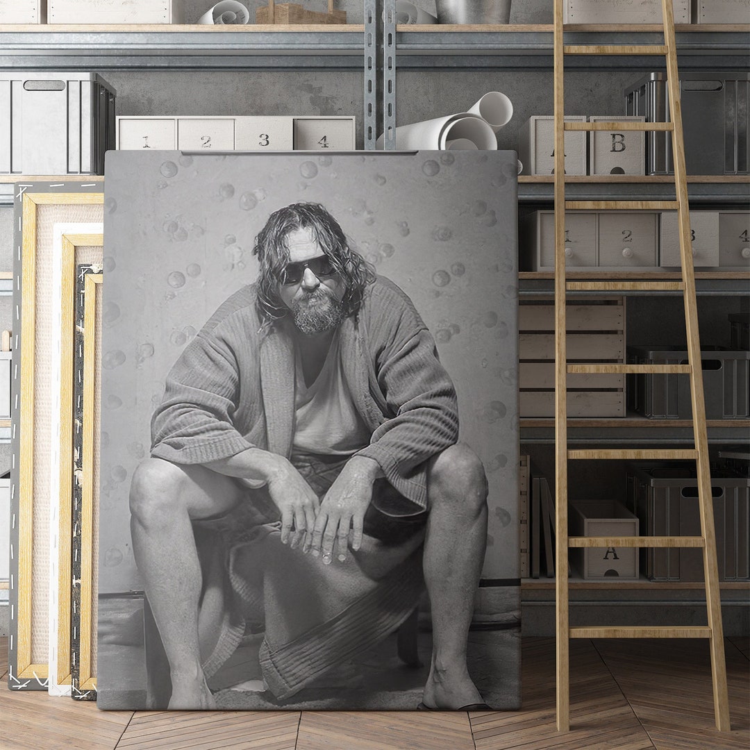 The Dude in the Big Lebowski Toilet Scene | Canvas Wall Art Print ...