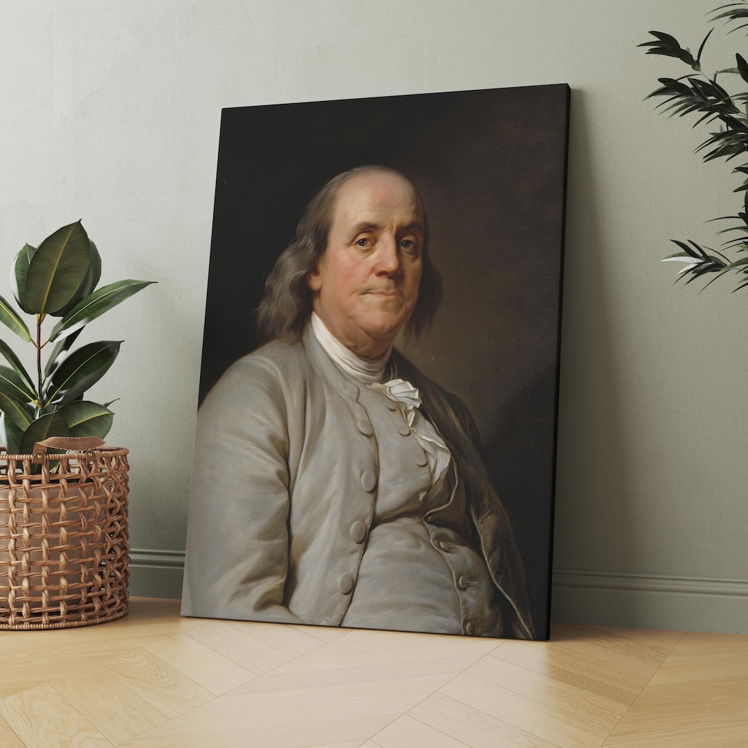 Benjamin Franklin Portrait | Canvas Wall Art | Iconic Posters Prints ...