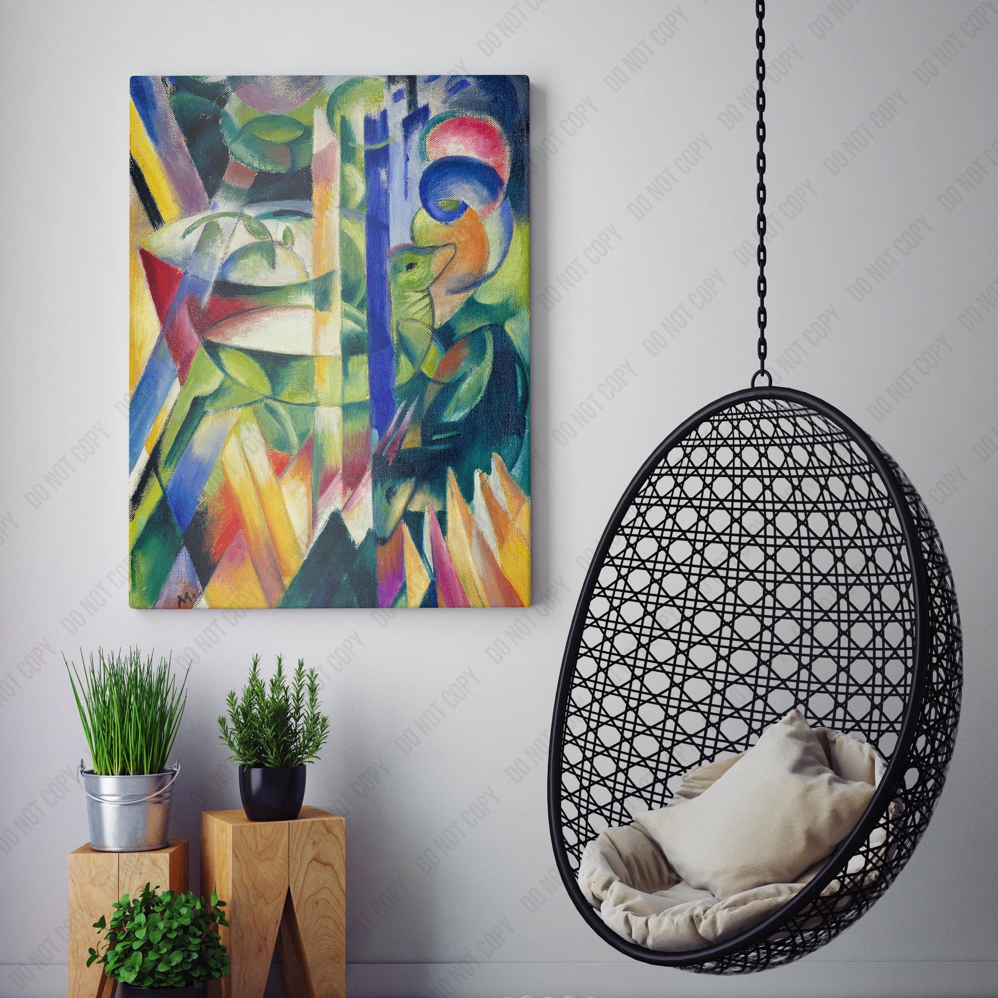The Little Mountain Goats (1913–1914) by Franz Marc | Canvas Wall Art ...