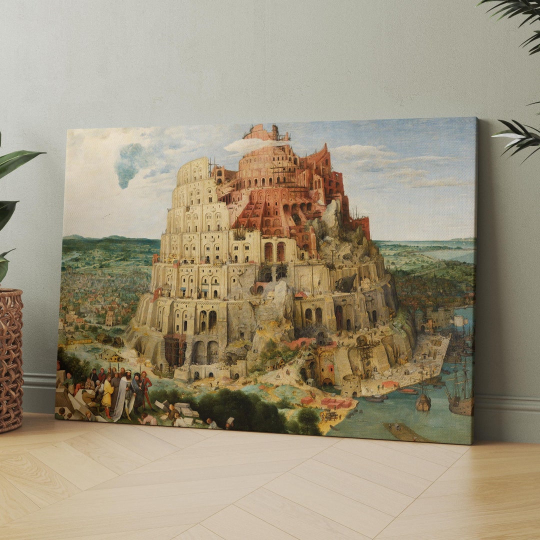 The Tower of Babel by Pieter Bruegel the Elder Canvas Wall Art Print ...