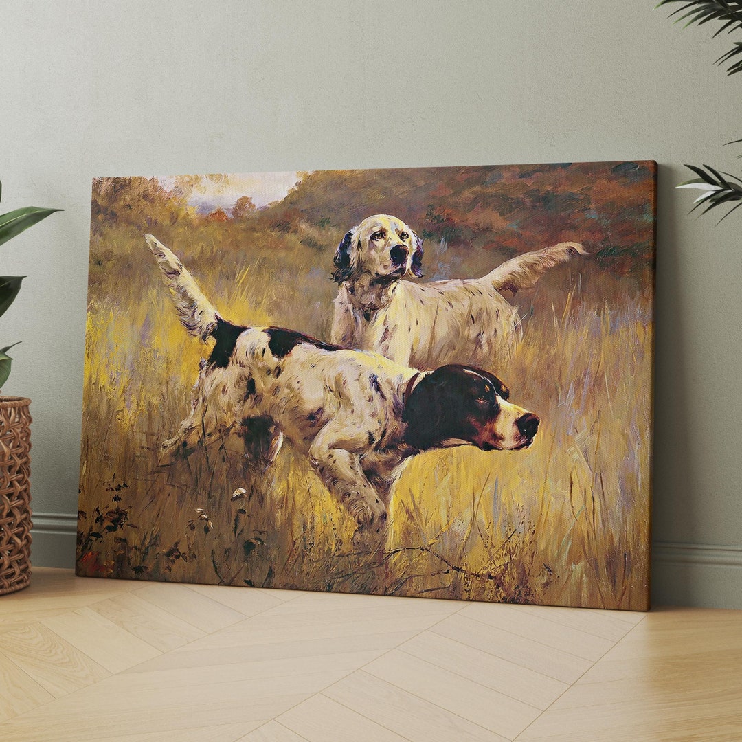 English Setters in the Field | Canvas Wall Art | Iconic Posters Prints ...