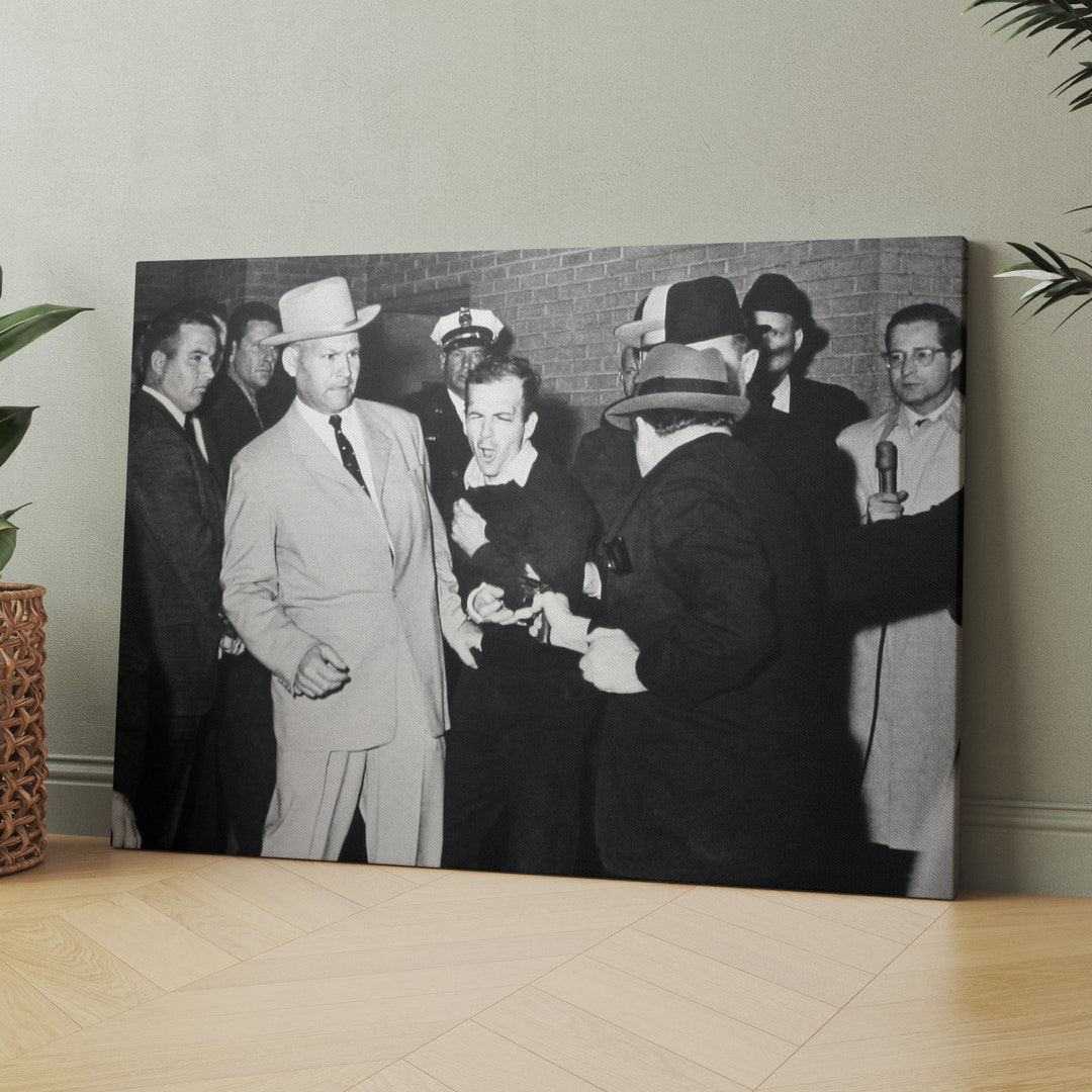 Lee Harvey Oswald Shot JFK Assassination | Canvas Wall Art | Iconic ...