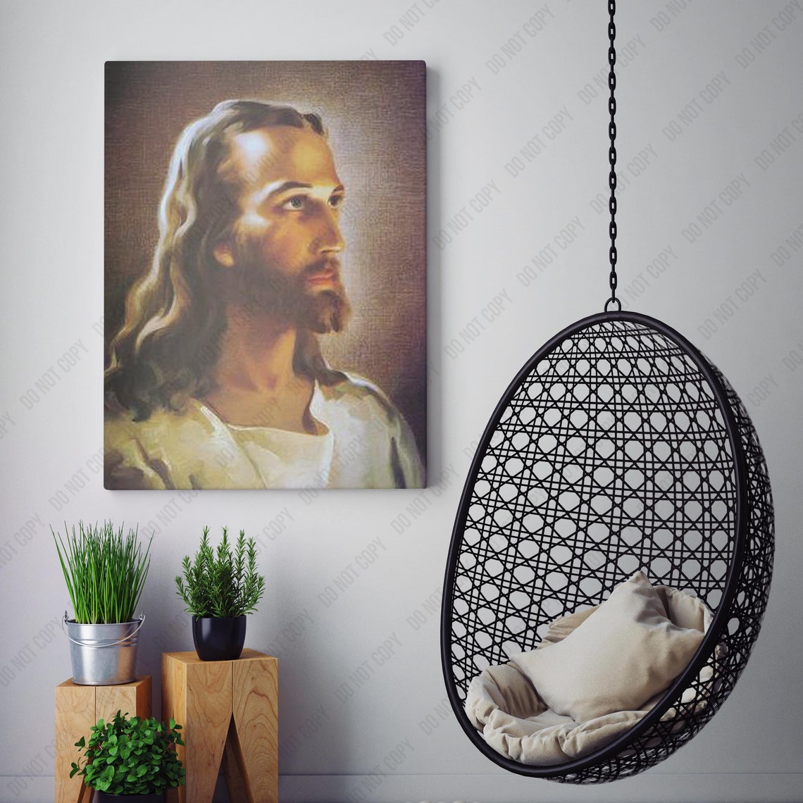 The Head of Christ by Warner Sallman Canvas Wall Art Print | Iconic ...