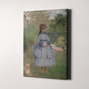Girl With Dog (1873) by Claude Monet | Canvas Wall Art Print | Iconic ...