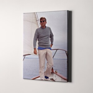 John F Kennedy (JFK) Sailing in Cape Cod | Canvas Wall Art | Iconic ...