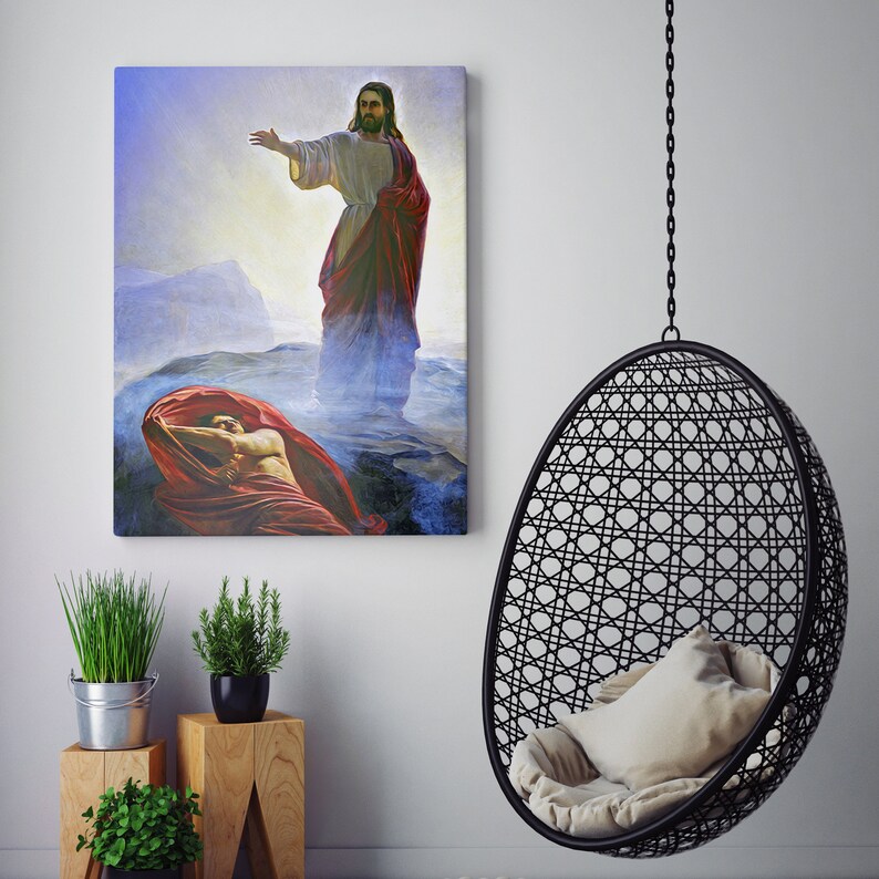 Jesus Tempted by Satan Canvas Wall Art Print Iconic Posters Prints ...