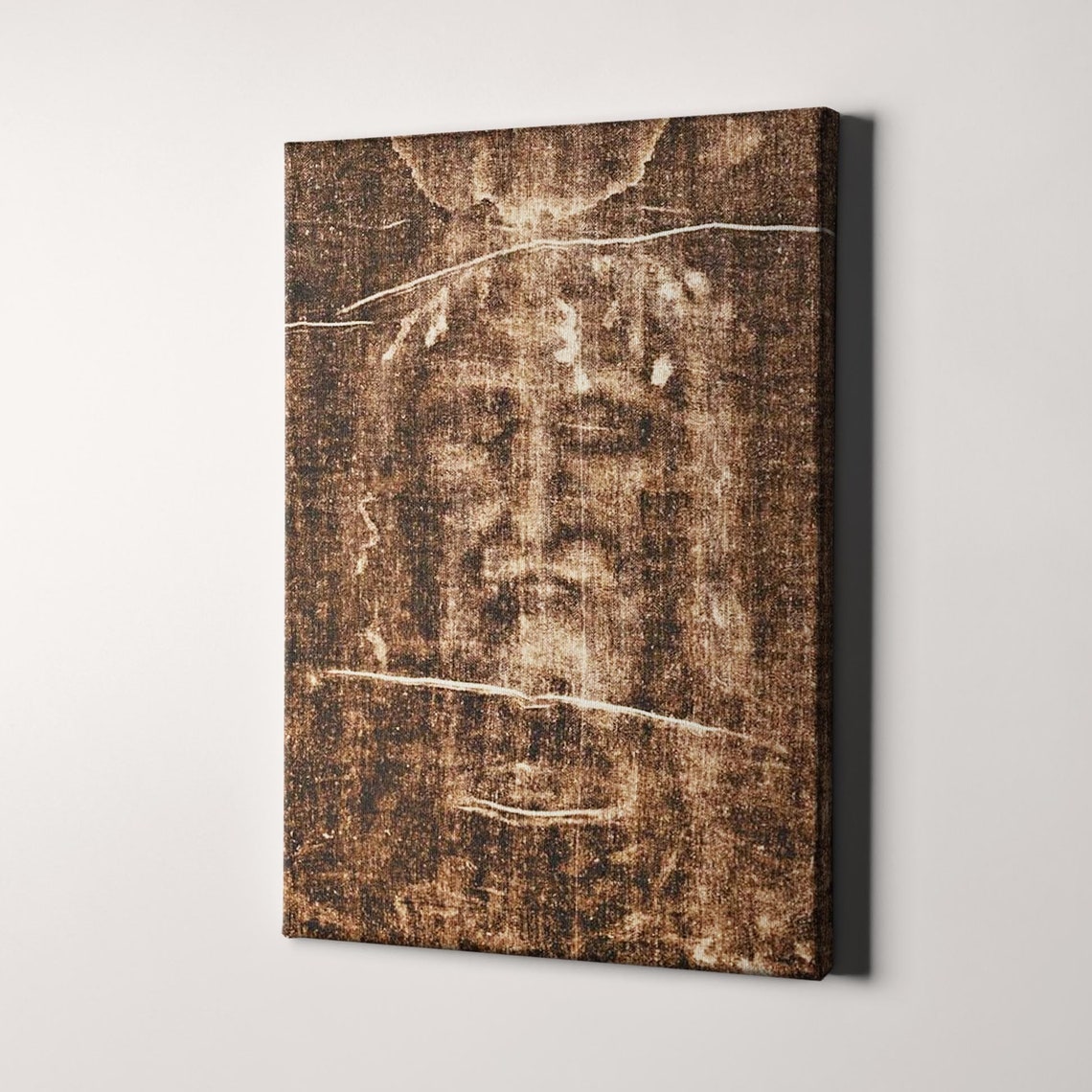 Shroud of Turin Face of Jesus Canvas Wall Art Print Iconic Posters ...