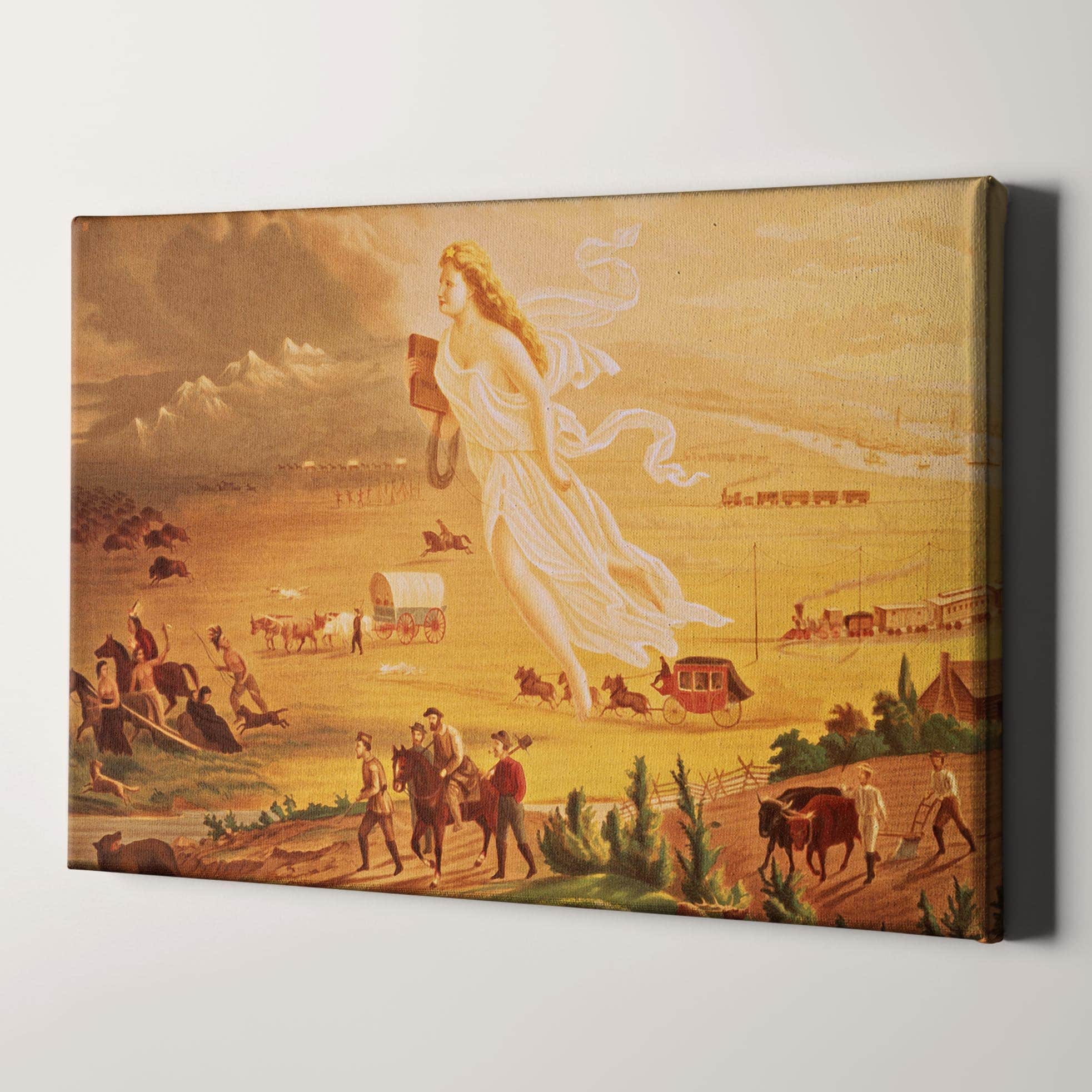 Manifest Destiny American Progress by John Gast Canvas Wall Art Iconic ...