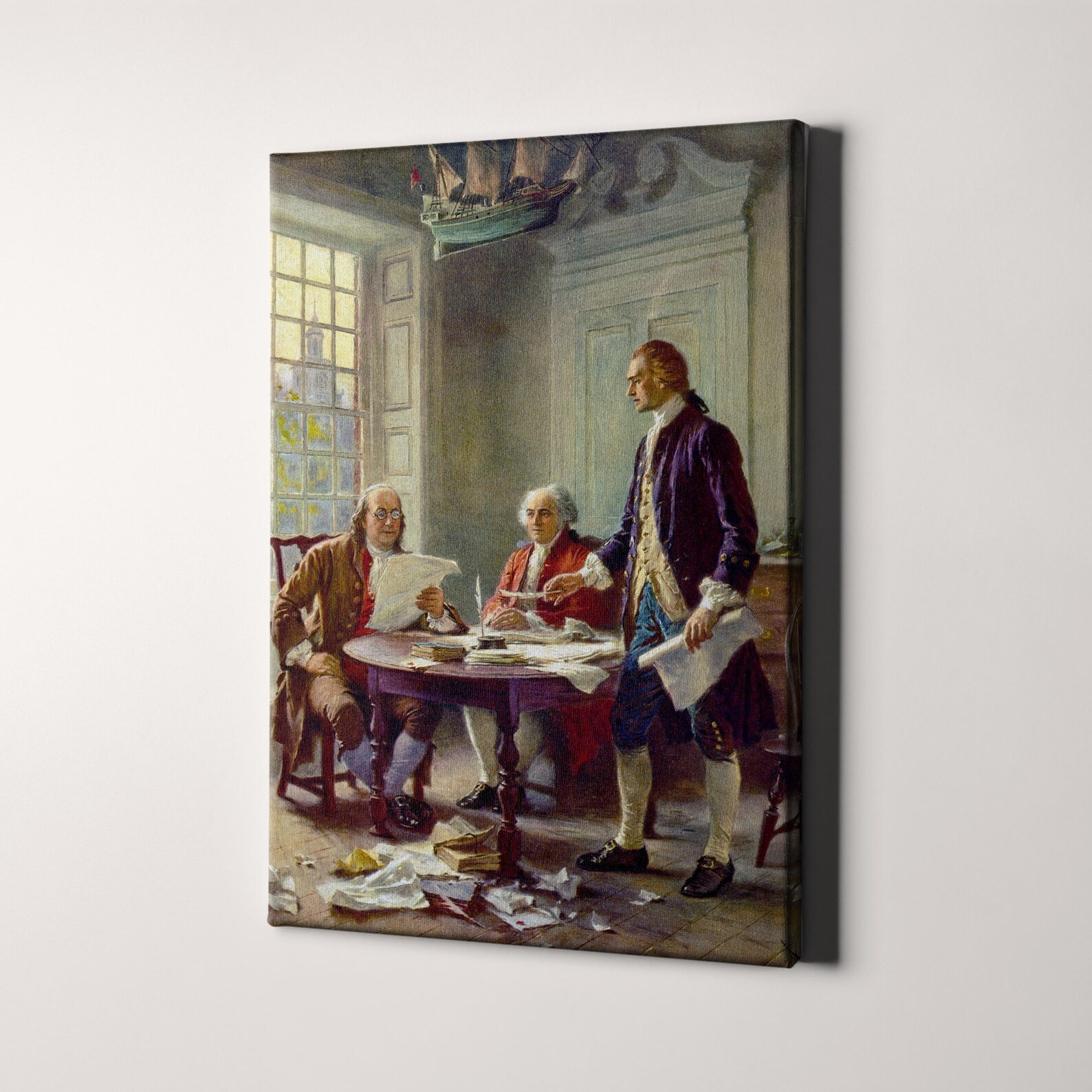 Writing the Declaration of Independence | Canvas Wall Art | Iconic ...