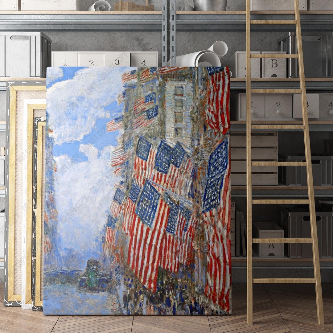 The Avenue in the Rain Frederick Childe Hassam 1917 | Canvas Wall Art ...