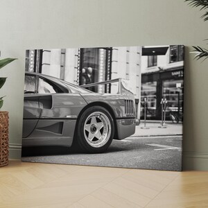 Ferrari F40 Rear View | Canvas Wall Art Print | Iconic Posters Prints ...