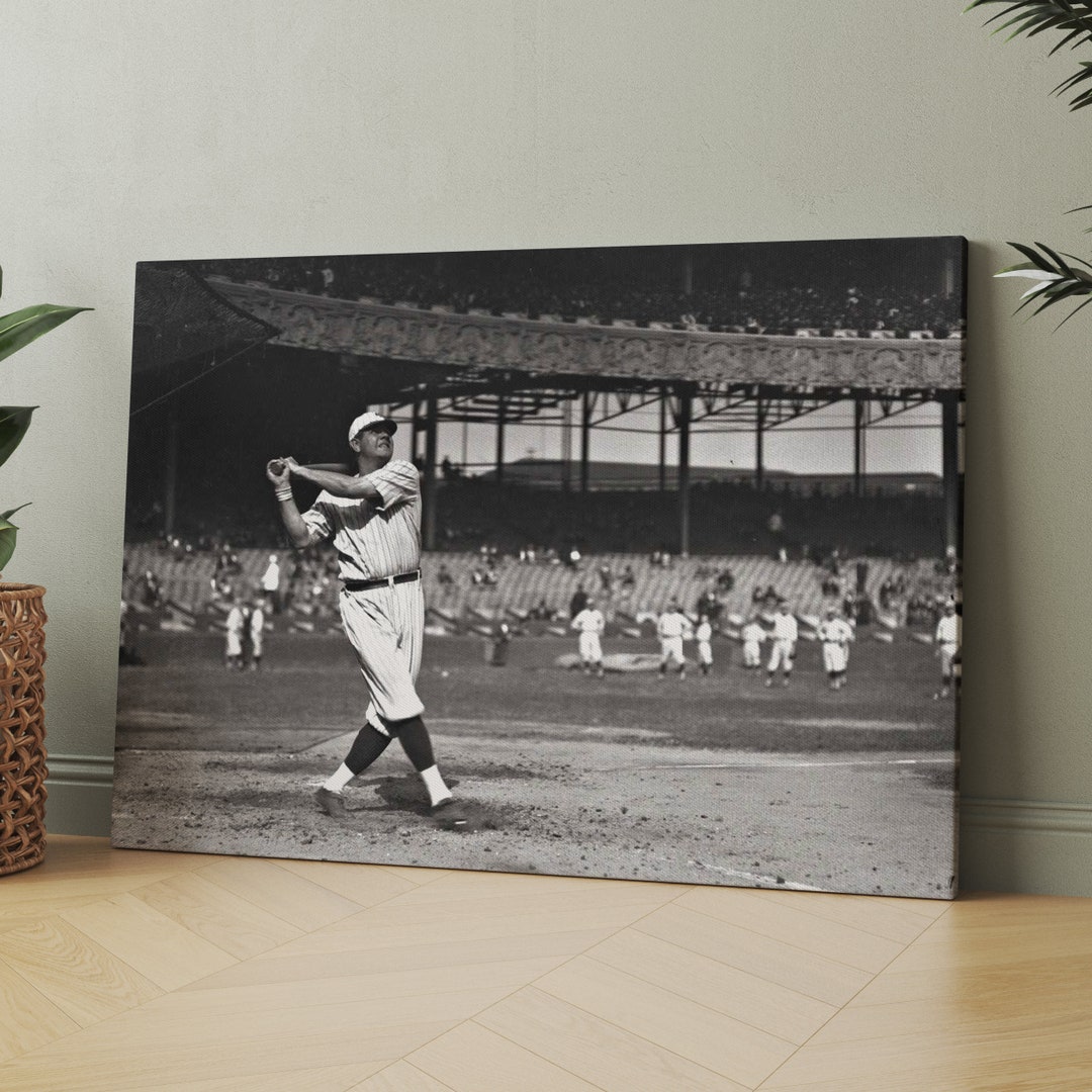 Babe Ruth Swinging | Canvas Wall Art | Iconic Posters Prints Paintings ...