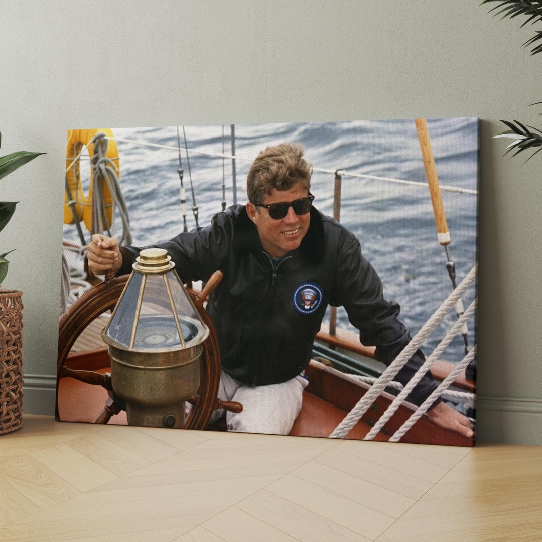 John F Kennedy (JFK) Sailing | Canvas Wall Art | Iconic Posters Prints ...