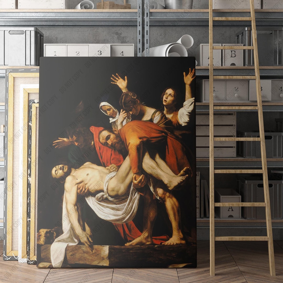 The Entombment of Christ by Caravaggio Canvas Wall Art Print | Iconic ...