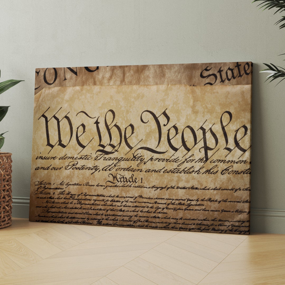 We the People United States Constitution | Canvas Wall Art | Iconic ...
