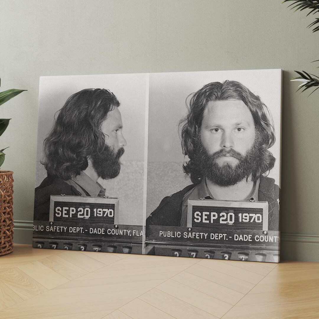 Jim Morrison Mug Shots Canvas Wall Art Print | Iconic Posters Prints ...