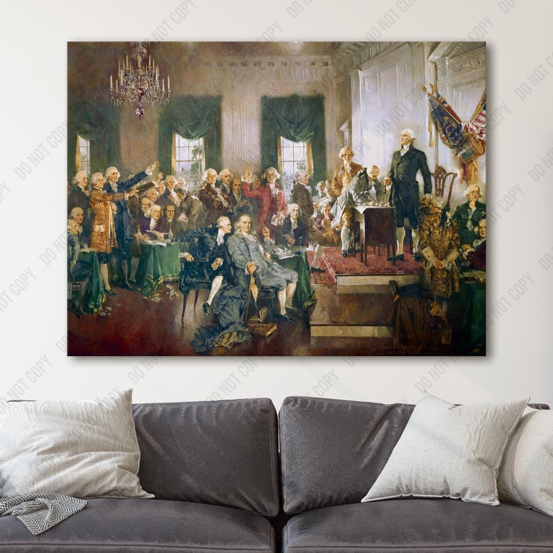 The Signing of the Constitution of the United States | Canvas Wall Art | Iconic Posters Prints ...