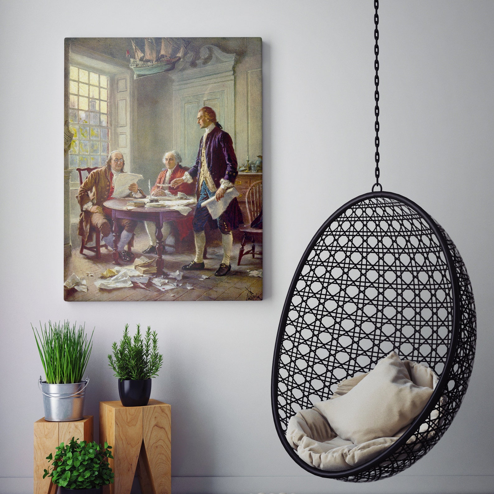 Writing the Declaration of Independence | Canvas Wall Art | Iconic ...
