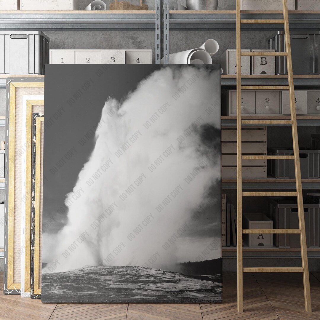Old Faithful Geyser During Eruption | Canvas Wall Art | Iconic Posters ...