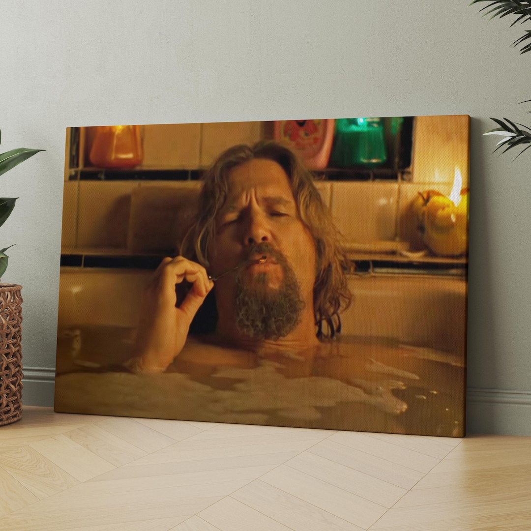 The Big Lebowski Bathroom Toilet Scene | Canvas Wall Art Print | Iconic ...